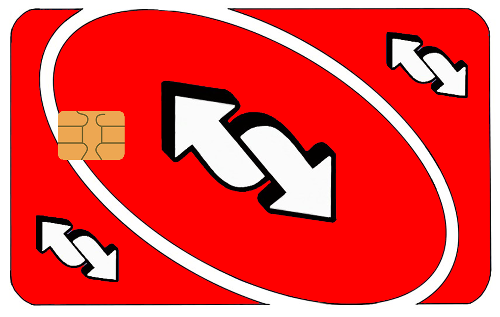 Uno Reverse Debit/Credit Card Skin (2 Pack) – Beersy LLC