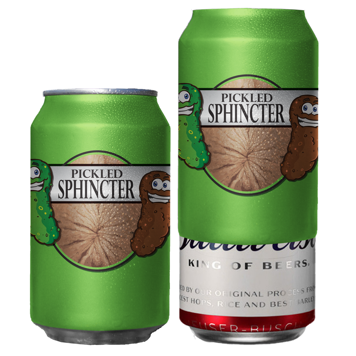 Pickled Sphincter Beersy Silicone Sleeve Hide-a-Beer Can Cooler ...